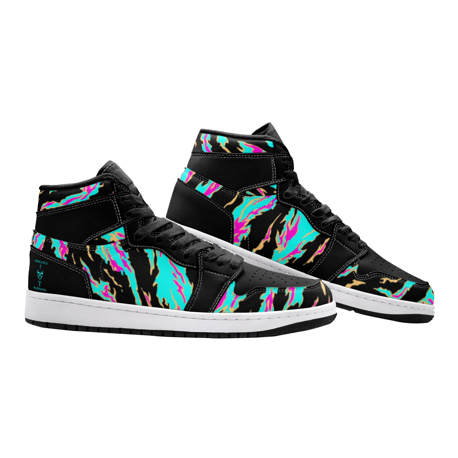 Miami Stripe Hi Top Unisex Trainer – Explosive Designs Apparel Ltd